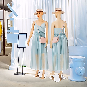 ZENY Female Mannequin Full Body, 68.9" Adjustable Mannequin Torso Dress Form with Metal Base, Realistic Clothing Model Stand, Woman