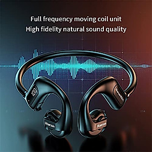 Upgrade HiFi ANC Wireless Bones-Conduction Headphone Bluetooth 5.3 Bone-Drive Headset Ipx6 Waterproof,Stereo Earphone Sport Compatible with iOS and Android for Sports Gym (Black)