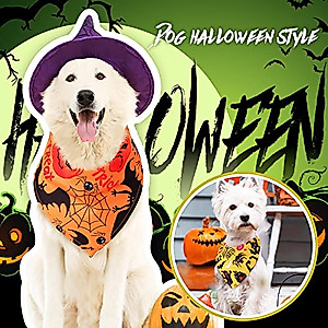 14 Pcs Halloween Dog Bandanas Dog Bib Dog Scarf Pet Bandana Dog Handkerchief for Small Medium Large Dogs Accessories Halloween Party Pet Costume (Honor Pattern)