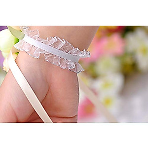 Charmly 4 Pcs Wrist Flower Wrist Corsage Hand Flower for Bride Bridesmaid Party Prom Purple