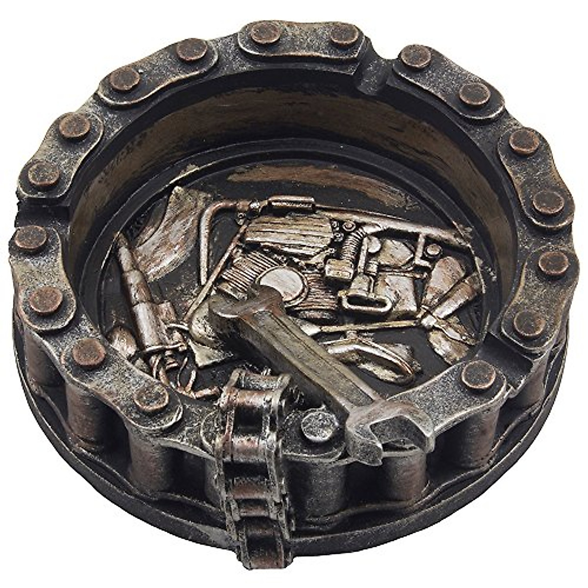 Unique Motorcycle Chain Ashtray for Biker Bars