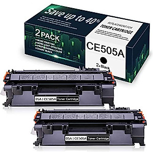 2-Pack Black 05A | CE505A Toner Cartridge Replacement for HP P2035 P2035n P2055 P2055d P2055dn P2055x Printer Toner - by VaserInk