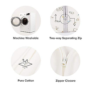 EXQ Home Baby Sleep Sack L 2-Pack,Sleep Sack 2t Wearable Blanket Baby Unisex Soft Baby Sleep Sack 12-18 Months,Sleeping Bag Baby Cotton Sleeveless Sleepsack 2-Way Zipper,White Rabbit