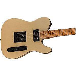 Squier Contemporary RH Telecaster Electric Guitar, with 2-Year Warranty, Shoreline Gold, Roasted Maple Fingerboard, None Pickguard