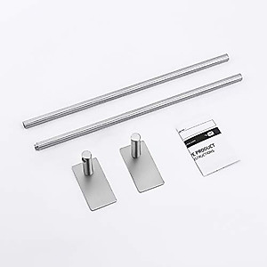 KES Adhesive Towel Bar 30-Inch Bathroom No Drill Towel Holder Sticky on Towel Rack Easy Install SUS304 Stainless Steel Rustproof Brushed Finish, A7000S75B-2