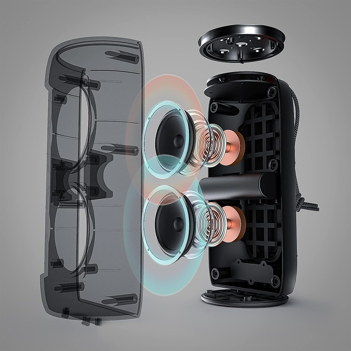 Monster S310 Bluetooth Speaker, Portable Bluetooth Speaker, 30W True Wireless Stereo Pairing Deliver Dynamic Sound, Waterproof Speaker, Bluetooth 5.2 Built-in Mic, 24H, for Family Outdoor