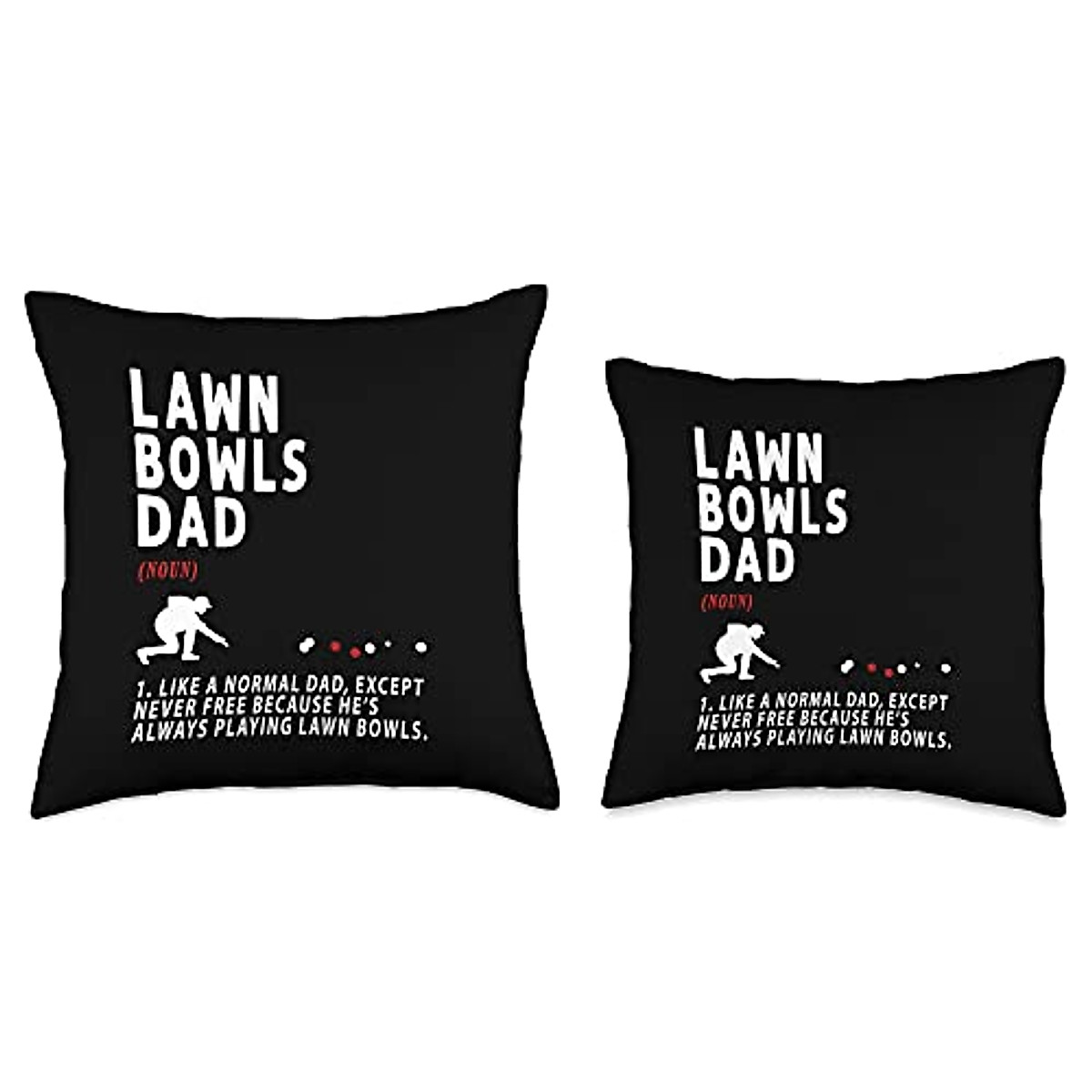 Lawn Bowling Retirement & Lawn Bowls Accessories Lawn Bowls Dad Idea for Men Funny Retirement Throw Pillow, 16x16, Multicolor