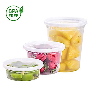 TashiBox [8 oz,16oz,32oz,48Sets,16Sets each size Plastic food storage containers with lids airtight,BPA Free,Microwave/Dishwasher/Freezer Safe