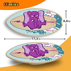 WALIKI Wood Balance Board | Ages 3-8 | Toddlers and Kids | Pink