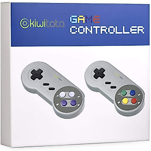 KIWITATA 2X Classic SNES USB Controller for Retro Gamings, Super NES Wired USB Joypad Game Controller for Windows PC Mac Raspberry Pi