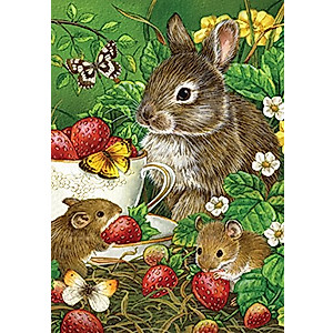 Toland Home Garden 101176 Berry Sweet Easter Flag 28x40 Inch Double Sided Easter Garden Flag for Outdoor House Spring Flag Yard Decoration