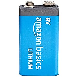 Amazon Basics 8-Pack 9 Volt Lithium High-Performance Batteries, Up to 10-Year Shelf Life, Long Lasting Power