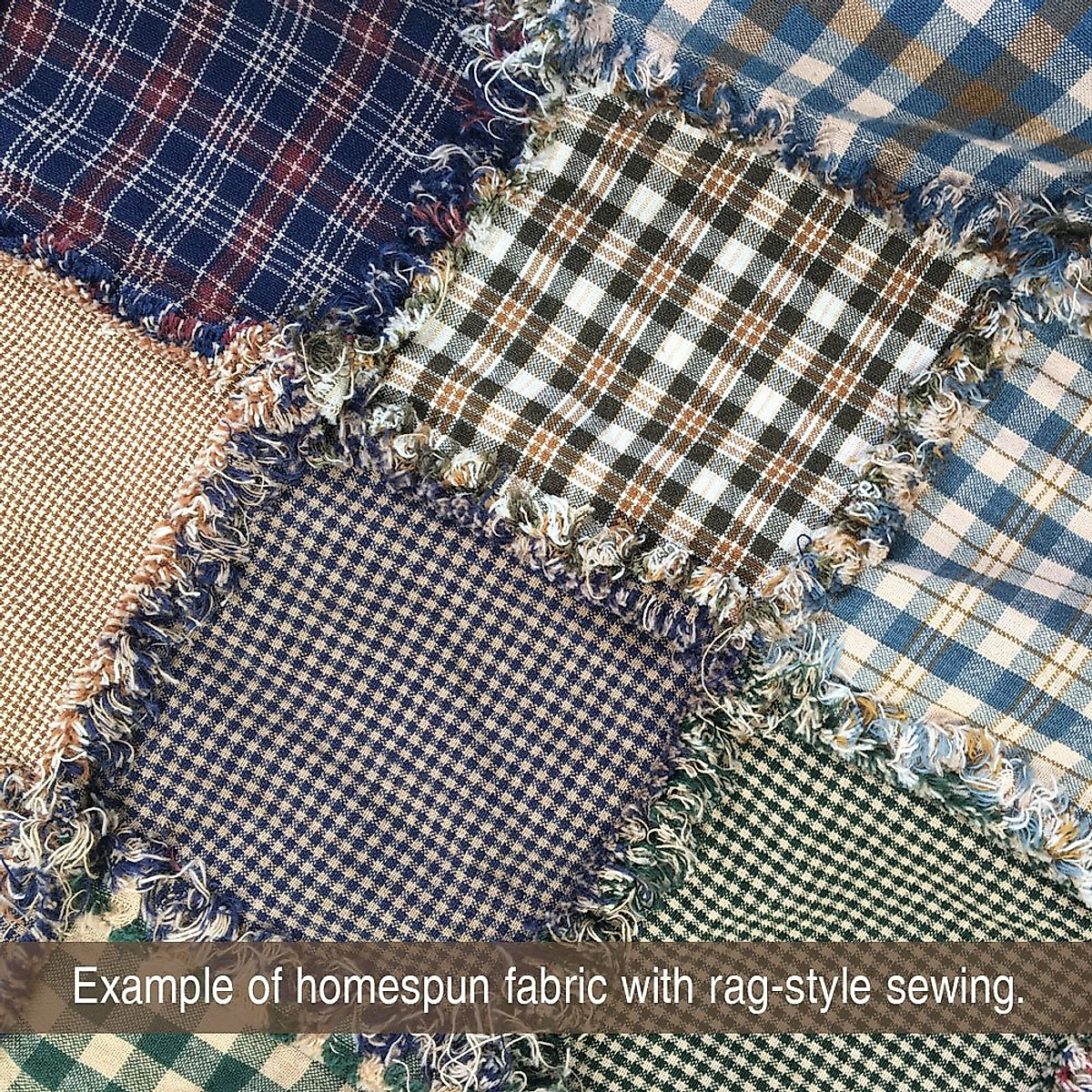 40 Primitive Charm Pack, 6 inch Precut Cotton Homespun Fabric Squares by JCS