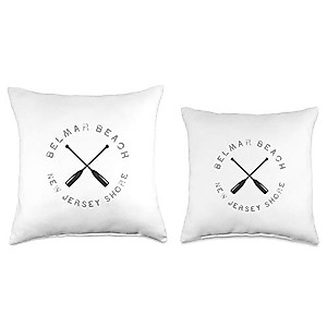 Belmar Beach NJ Home Decor Beach Gifts Belmar New Jersey Beach Crew Throw Pillow, 18x18, Multicolor