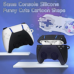 2 Pack Game Case for Apple AirPods Pro 2 & Pro Case, 3D Funny Game Machine Silicone Cartoon Kawaii Cool Protective Cover, Fashion Fun with Keychain Lanyard Boys Women for AirPods Pro 2nd Generation