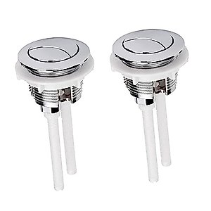 Housoutil 2pcs Toilet Flush Switch Two Button Toilet Bathroom Accessory Toilet Accessories One-piece Toilets Household Toilet Switch Water Tank Accessory Bathroom Toilet Switch Flush Valve