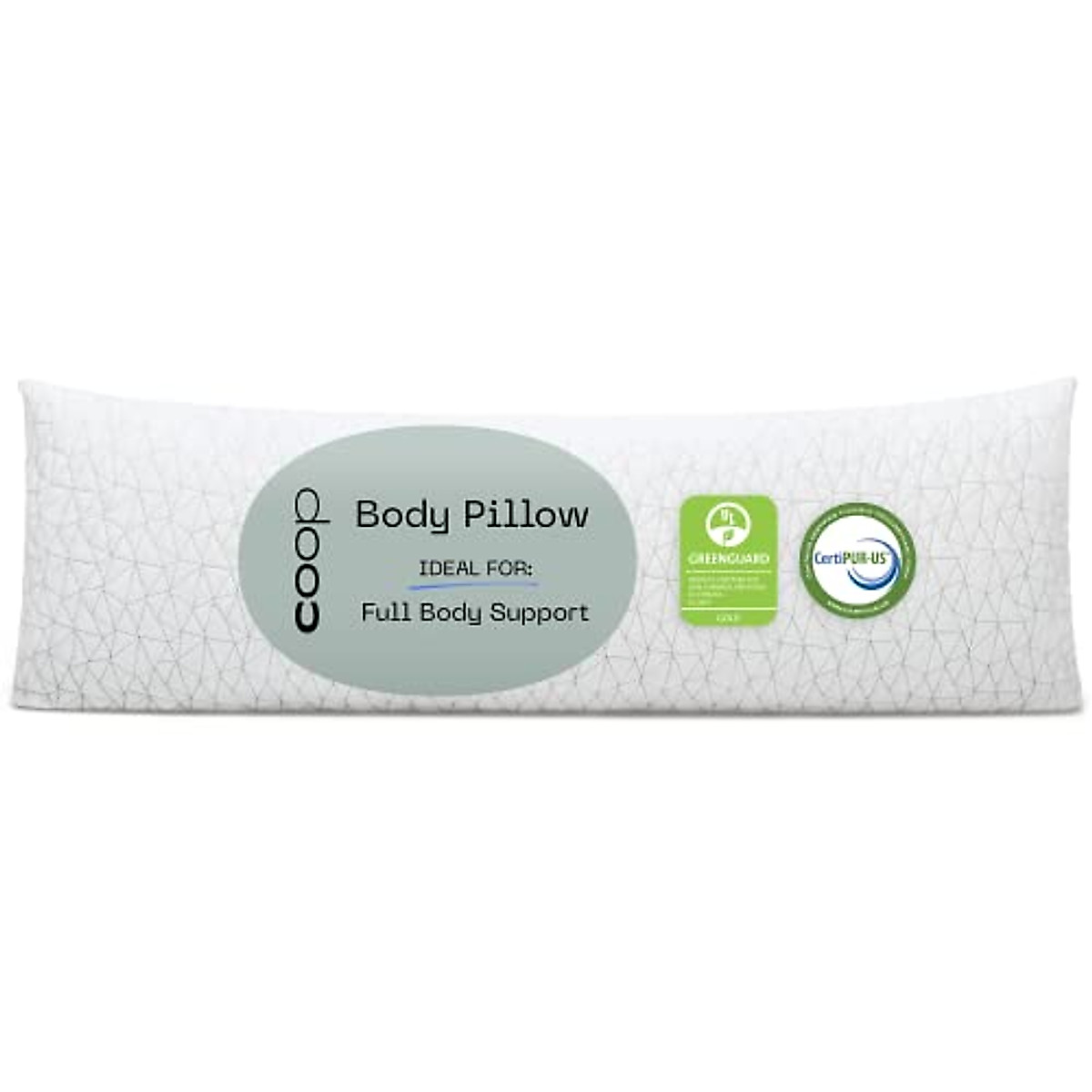 Coop Home Goods The Original Body Pillow, Adjustable Body Pillows for Adults, 20x 54 Long Pillow for Bed, Back, Shoulder, Hip & Knee Side Sleeper Pillows for Adults with Memory Foam & Washable Cover