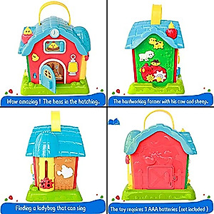 HISTOYE Musical Barn Activity Cube Learning Baby Toys for 1 Year Old Developmental Toddler Early Educational Baby Toys 12-18 Months Interactive Toys for 1 2 3 4 Year Old Girls Boys