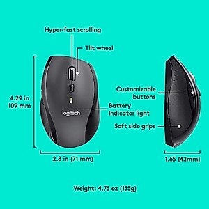 Logitech MK570 Wireless Wave Keyboard and Mouse Combo, Black