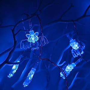 CCOOfhhc Halloween LED String Lights, Pumpkin Bat Ghost Decoration Lights with LED Lights for Indoor/Outdoor Christmas, Party Décor
