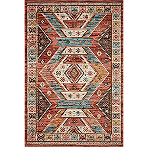Loloi II Zion Collection ZIO-05 RED/Multi, Traditional 2'-3" x 3'-9" Accent Rug