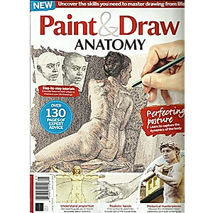 PAINT & DRAW ANATOMY MAGAZINE, OVER 130 PAGES OF EXPERT ADVICE ISSUE, 2019# 1