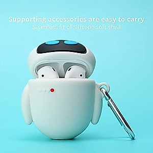 Compatible with Airpod1&2 Case Cover, 3D Cute Cool Cartoons Avatar Silicone EVE Design，Soft Silicone Portable&Shockproof Airpod Case，for Apple Airpod 2&1 Charging Case (EVA)