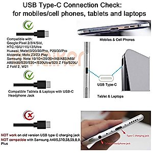 EMAIKER USB Type C Headphone with Microphone, One Ear USB C Headset USB-C with Noise Cancelling Microphone with Mic Mute, Compatible with Laptop, and Mobiles Samsung,Google Pixel