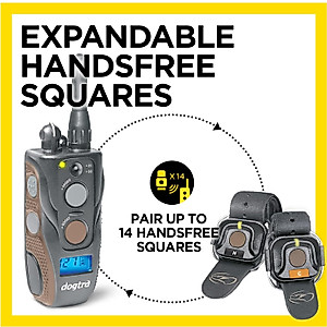 Dogtra ARC HANDSFREE Plus Boost and Lock, Remote Dog Training E-Collar, HANDSFREE Square for Discreet Control, Waterproof, Rechargeable, 3/4-Mile Range, 1 Dog Expandable System Medium, Large Dogs