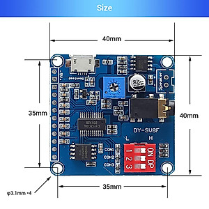 PEMENOL Voice Playback Module, Music Player Voice prompts Voice Broadcast Device MP3 Trigger Amplifier Class D 5W 64MBit Flash for Arduino Valentine's Day DIY
