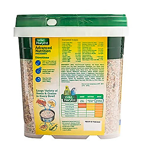 Wild Harvest WH-83540 Wild Harvest Advanced Nutrition Diet for Nutrition Diet for Parakeets, 4.5-Pound