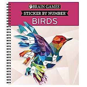 Brain Games - Sticker by Number: Birds (28 Images to Sticker)