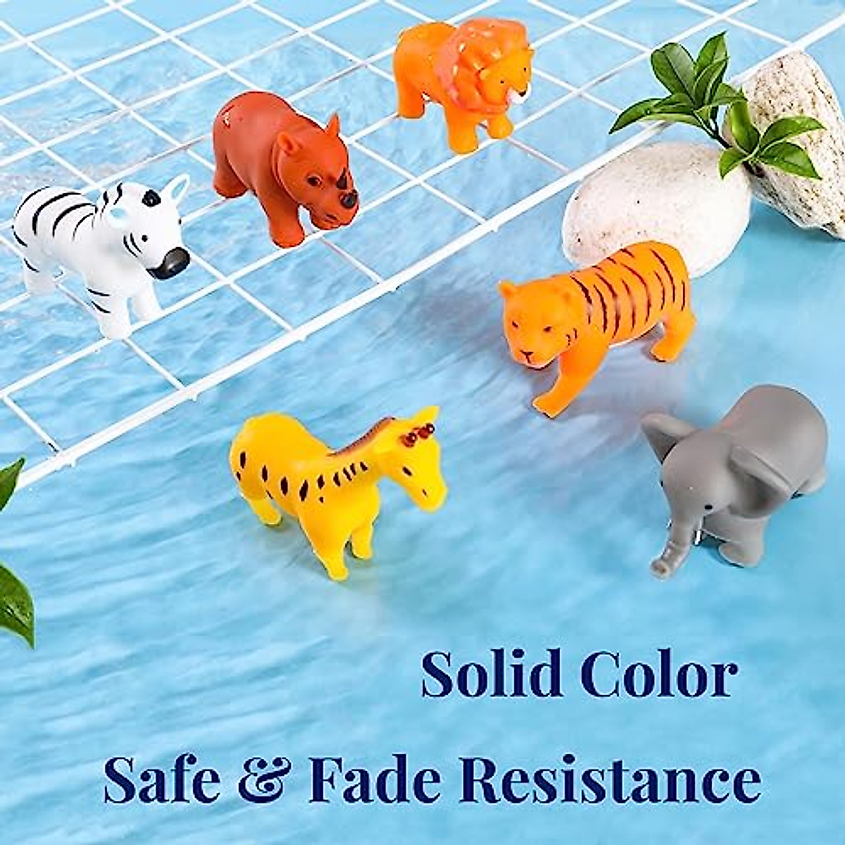 Mold Free Animal Baby Bath Toys for Toddlers/ Infants 6 - 12- 18 Months, No Hole No Mold Bathtub Toys, 1 2 3 4 Years Old Kids (6 Pcs with Storage Bag)