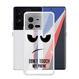 AQGG for Vivo IQOO 10 Pro [6.78"] Case, Soft Silicone Bumper Shell Transparent Flexible Rubber Phone Protective Cases TPU Cover for Vivo IQOO 10 Pro -Eyes