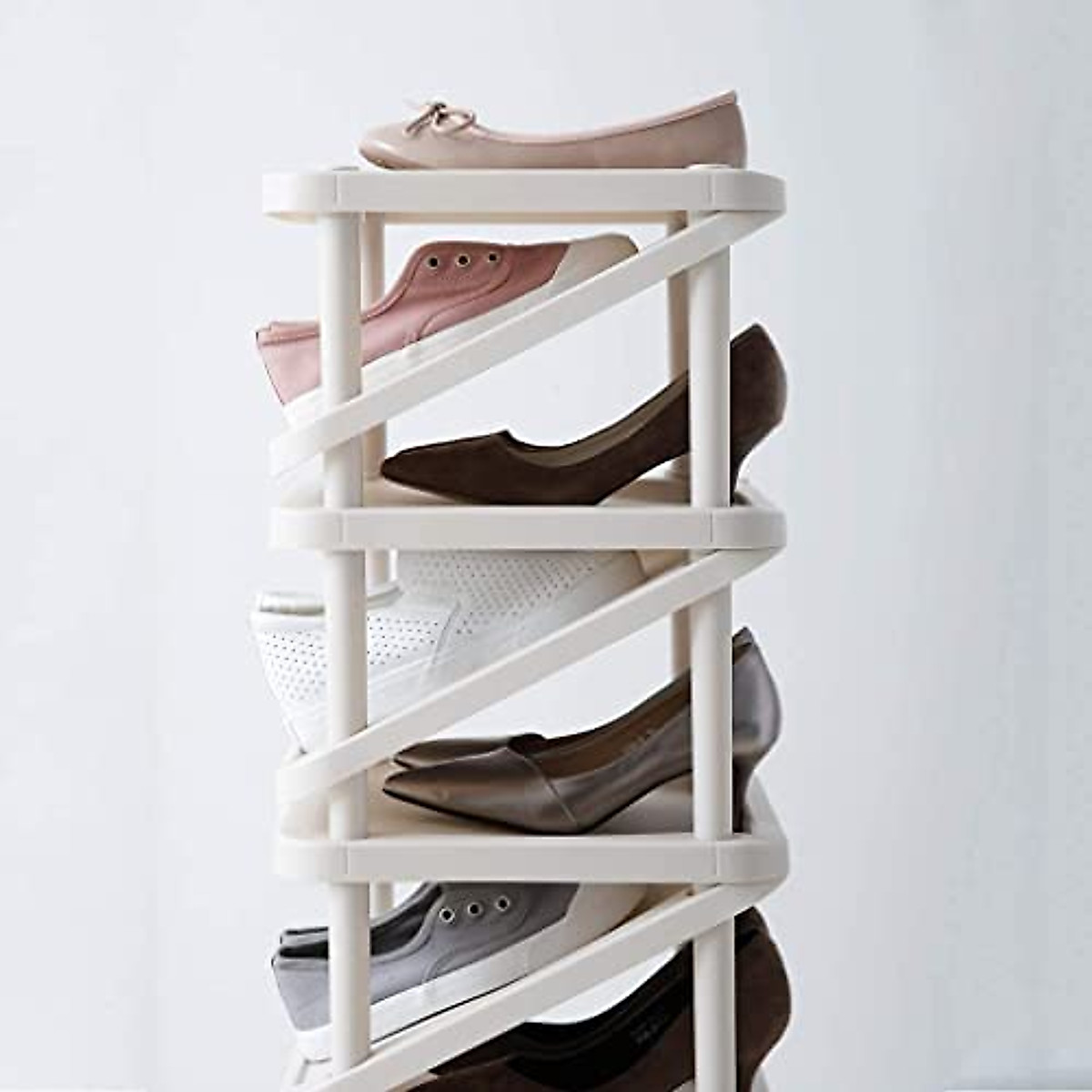 Multi-Layer Rolling Wheel Cart Shoe Rack 9-Layer Two-Way for Kitchen Home Office Craft Garage Salon Shoe Cabinet（ 90x36cm ） Ventilated