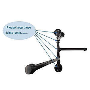 Kinmade Wall-Mounted Industrial 3-Arm Towel Bar Rack Heavy Duty Rustic Iron Pipe Towel Bar Rack Hardware for Kitchen Bathroom(Gray)