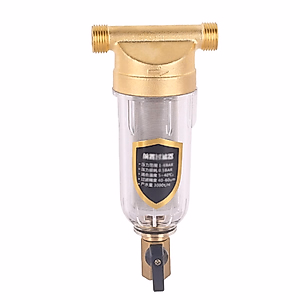 CJGS Water Pre-Filter,Whole House Spin Down Sediment Water Filter- Flushable Prefilter Filtration for Whole House Water Filter Purifier System Pipe Diameter 25mm