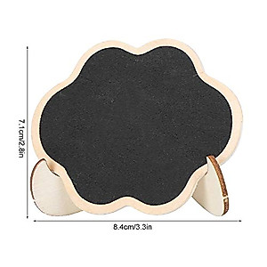 Mini Chalkboard Sign, 10 Pack Wood Mini Chalkboard Signs with Support Easels Wooden Blackboard for Table Numbers Food Signs Message Board