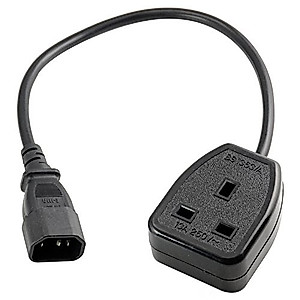 PDU/UPS Power Extension Cable,Quality UPS Power Cable IEC320 C14 Male Plug to UK 13A Female Socket BS1363