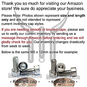 MonsterBolts - M2.5 x 8mm Socket Head Screws, DIN 912, A2 Stainless Steel, 50 Pack