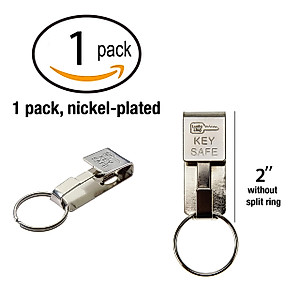Lucky Line Key Safe Slip-On, 2” Wide Belt Key Ring - Heavy Duty Belt Key Clip, Key Chain
