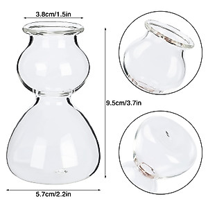 MANMAOHE 4oz Absinthe Glasses set of 2 Double Bubble Layered Shot Glasses Creative Cocktail Glasses Whiskey Glasses Small Clear Glass Wine Glasses for Party Home Bar Decor