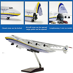Mahfisj 1:200 Scale AN225 Model Airplane，Openable Cabin, 17-inch Length, Resin Aircraft Model Toy for Gifts and Collections (an225-1)