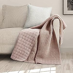 Levtex Home - Mills Waffle - Throw - Blush Cotton Waffle - Throw Size 50 x 60in.