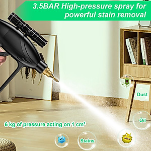 AUXCO Handheld Steam Cleaner for Home - High Pressure for Upholstery, Kitchen, Bathroom, Grout and Tile