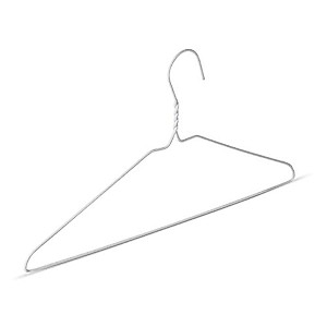 NAHANCO NT140 Wire Shirt Hanger for Laundry, Dry Cleaning, 18" - White (Pack of 500)
