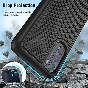 BNIUT for Motorola Moto G-Stylus 2022 Case: Dual Layer Protective Heavy Duty Cell Phone Cover Shockproof Rugged with Non Slip Textured Back - Military Protection Bumper Tough (Black Matte)