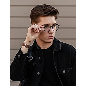 Crodi Compatible with Apple Watch Band Leather 45mm 44mm 42mm Men Retro Band Vintage Genuine Leather Rally Sports Strap for iWatch Bands Series 9 8 7 6 5 4 3 2 1 SE, Retro Walnut/Silver