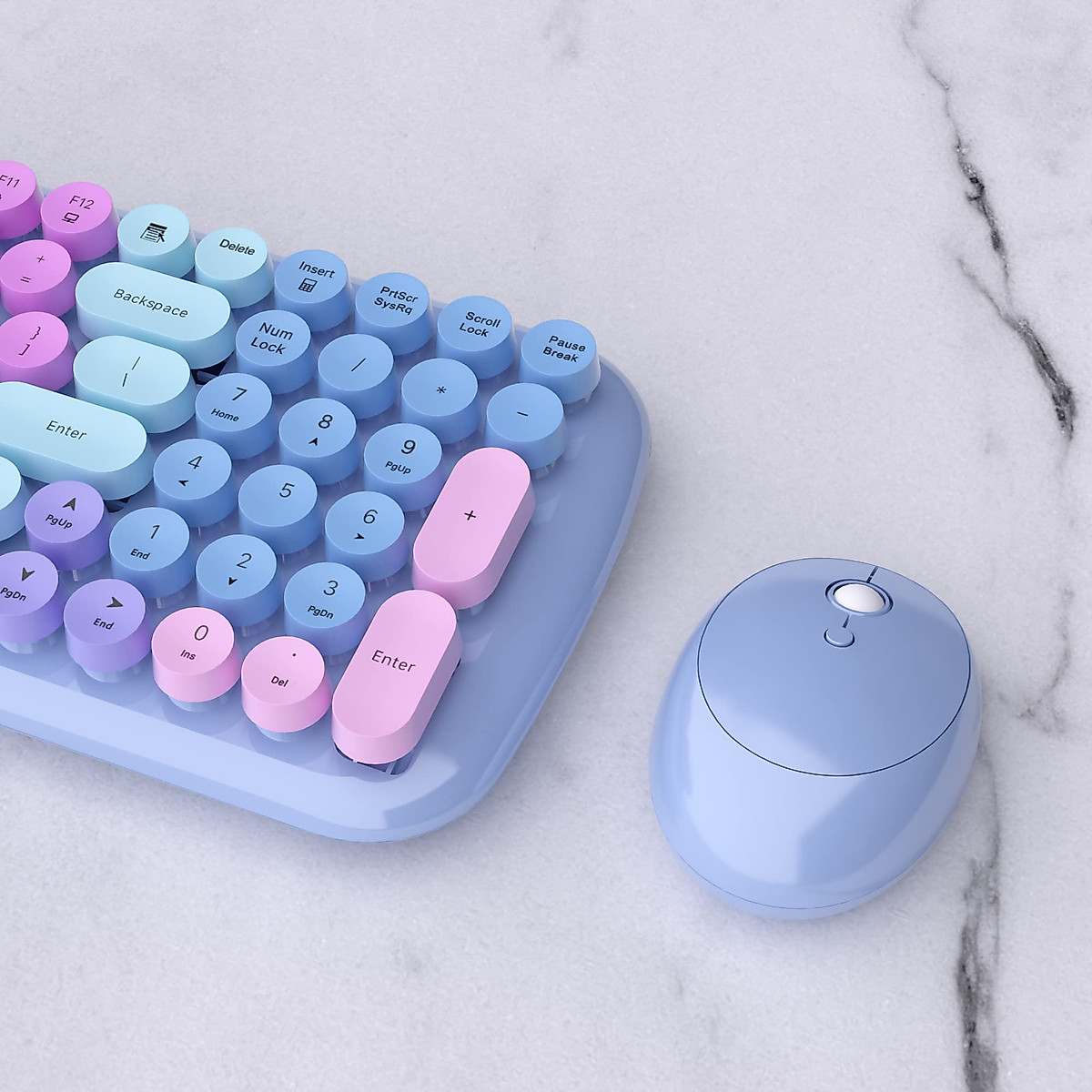 Colorful Wireless Keyboard & Mouse Combo – UBOTIE