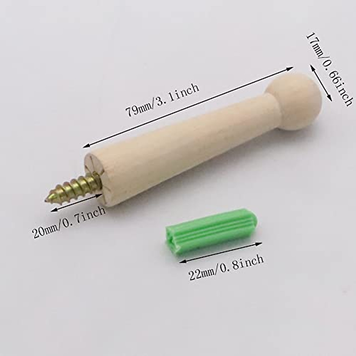 Wood Wall Hooks, glrovazas Coat Hooks Wall Mounted Hat Hanger Hooks 6Pcs Decorative Modern Wooden Peg Hooks for Hanging Coats Hanging Hats Clothes Towels Bags